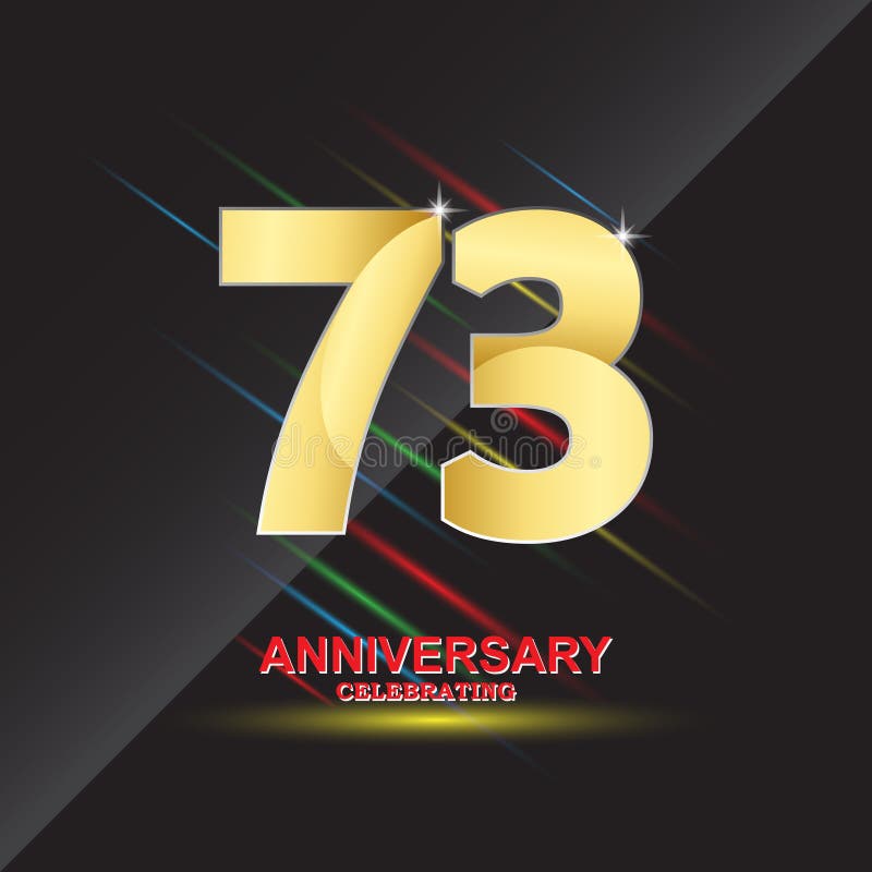 73 Anniversary Logo Vector Template. Design for Banner, Greeting Cards ...