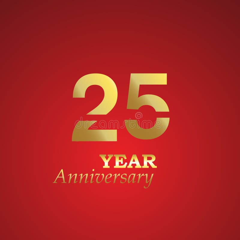 Anniversary Logo Vector Template Design Illustration Gold and Red Stock ...