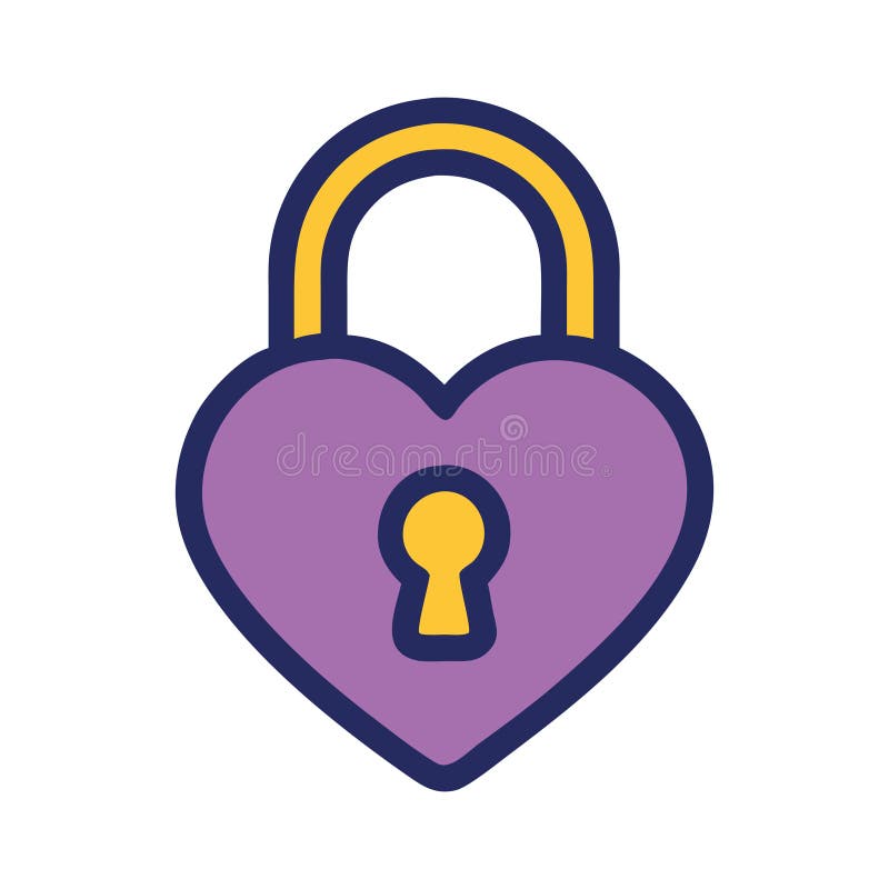 Love lock 3D icon stock illustration. Illustration of secure - 357315962