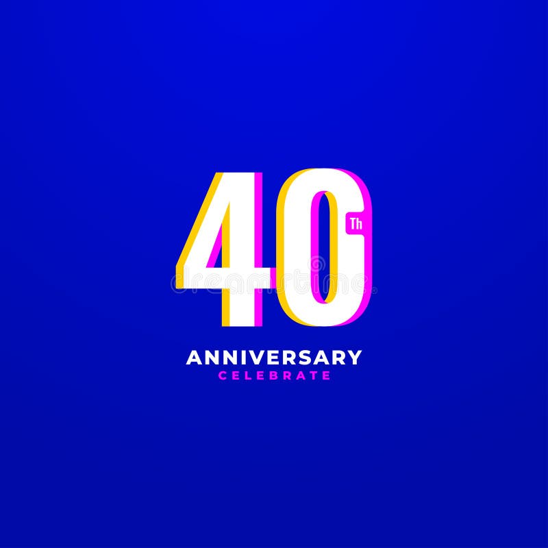 Anniversary Number Design for Greeting Celebrate Stock Vector ...