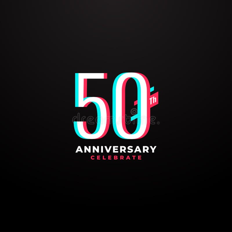 Anniversary Number Design for Greeting Celebrate Stock Vector ...