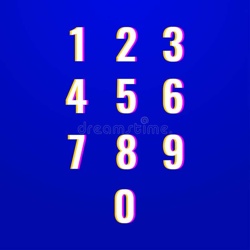 Anniversary Number Design for Greeting Celebrate Stock Vector ...