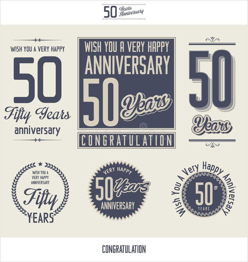 Anniversary Retro Vintage Laurel Wreath Background Stock Illustration ...