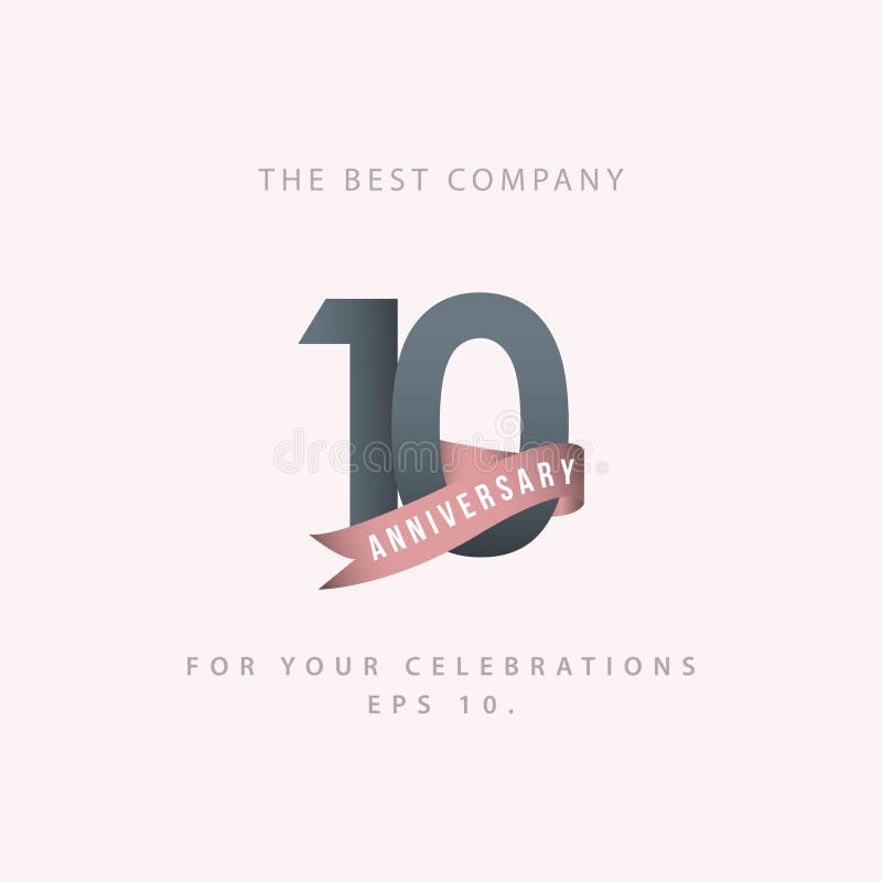 Anniversary RIBBON 610 Year Anniversary Celebration Vector Template ...