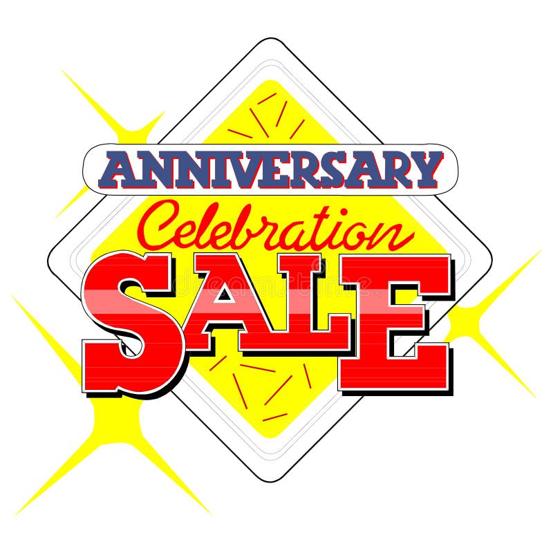 Anniversary Sale Heading stock vector. Illustration of sale - 1993433