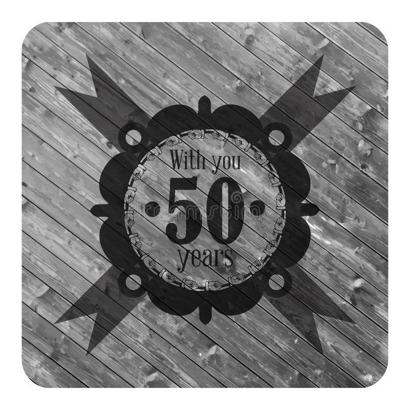 Anniversary Sign 50 Years Text Retro Design Stock Vector - Illustration ...