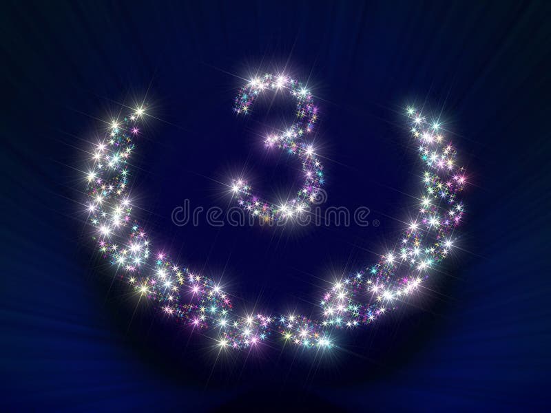 Anniversary Stars Number 3 Years Stock Illustration - Illustration of ...