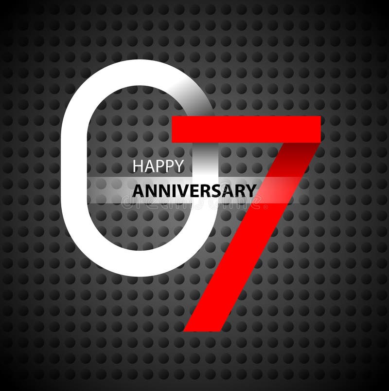 07 anniversary symbol stock vector. Illustration of logo - 249804045