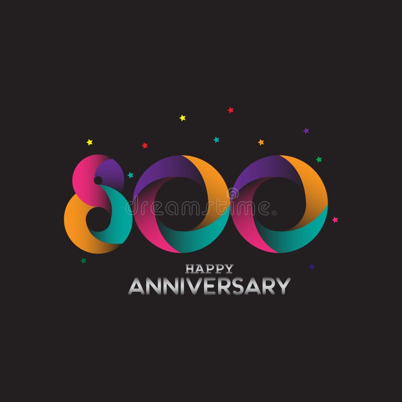 800 Anniversary Vector Concept Template Design Illustration Stock ...