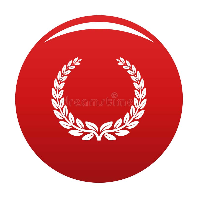 Anniversary Wreath Icon Vector Red Stock Vector - Illustration of ...