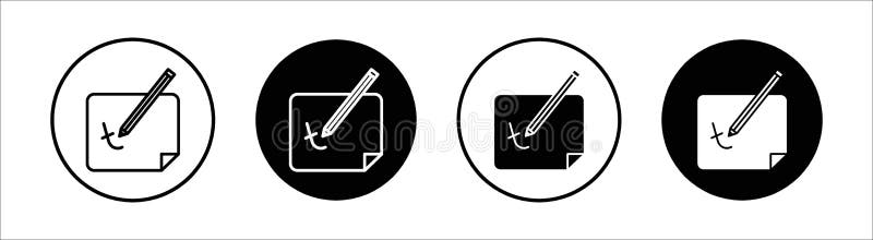 Annotation Flat Line Icon Set Annotation Thin Line Illustration Vector