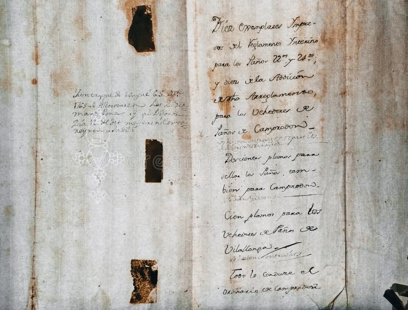 Ancient Letter with Watermark of the 18th Century Stock Photo - Image ...