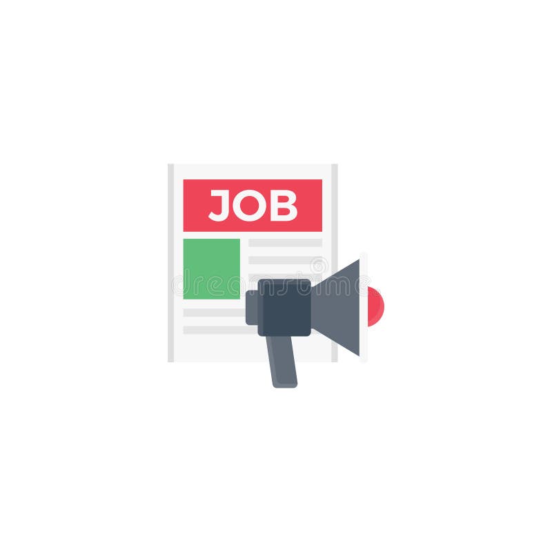 Announce Vector Flat Colour Icon Stock Vector - Illustration of print ...