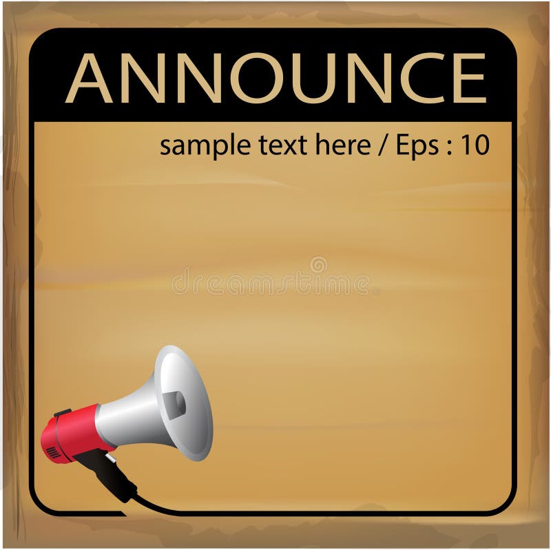 Announce Vector Illustration Stock Vector - Illustration of megaphone ...