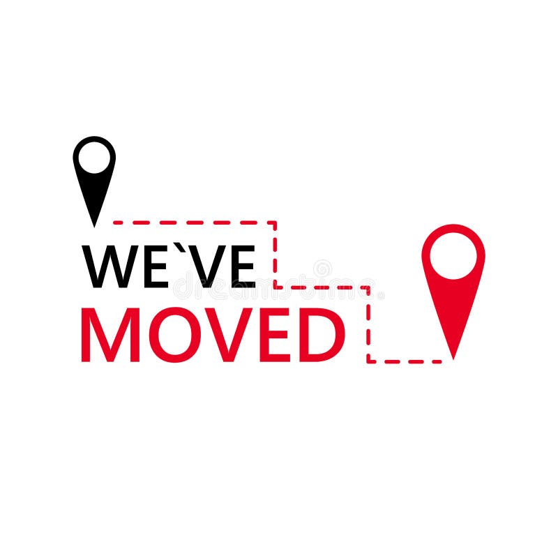 Announcement Badge for Relocation we Have Moved Stock Illustration ...