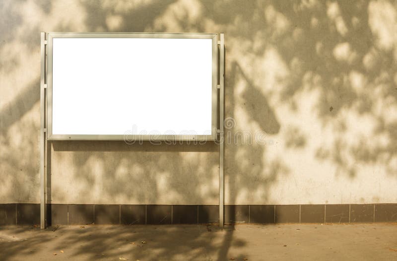 Announcement Billboard in Front a Building Stock Photo - Image of ...