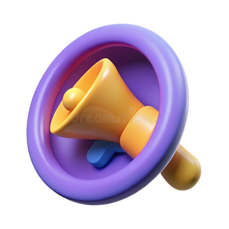 Announcement 3D Icon Public Notification and Communication Symbol Stock ...