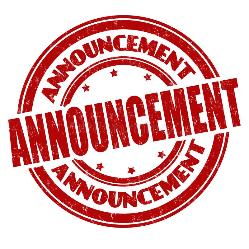 Announcement Grunge Rubber Stamp Stock Vector - Illustration of ...