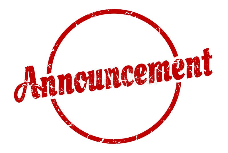 Announcement Sign. Announcement Vintage Retro Label Stock Vector ...