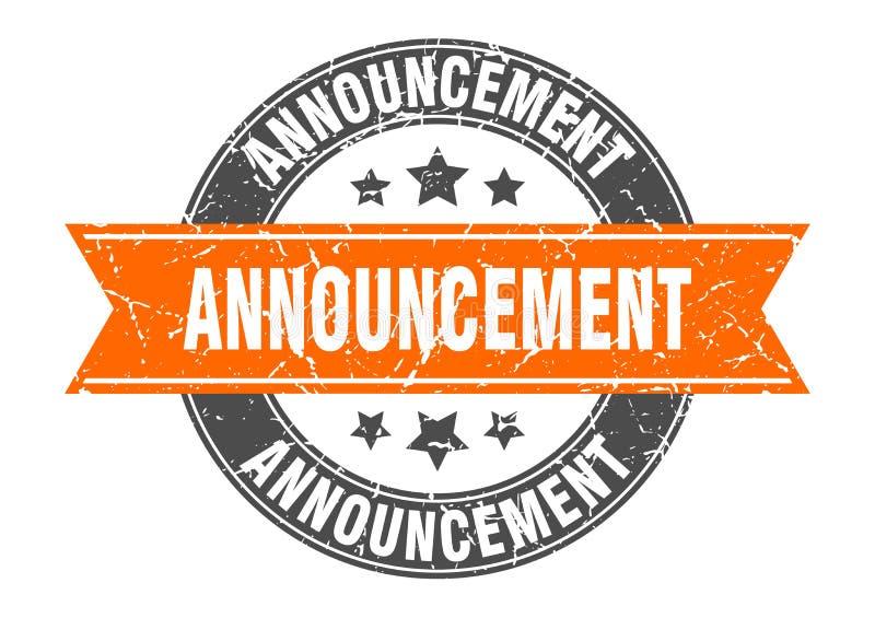 Announcement stamp stock vector. Illustration of ribbon - 162724022