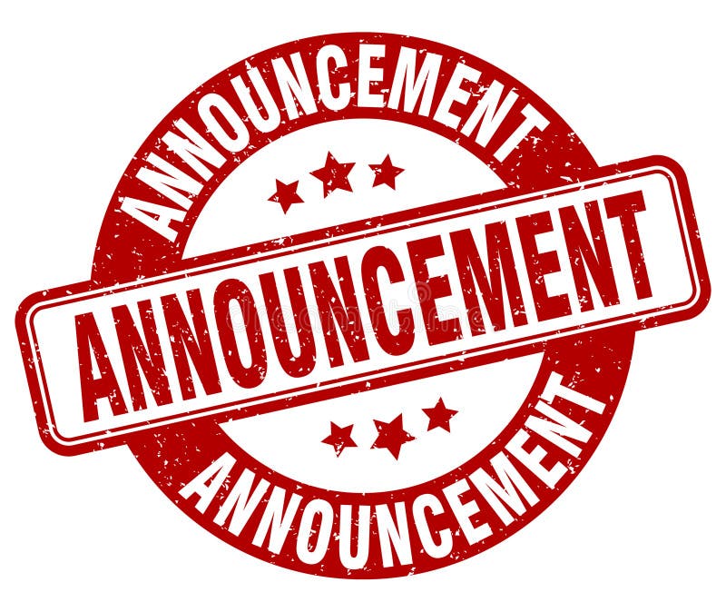 Announcement Stamp. Announcement Label. Round Grunge Sign Stock Vector ...