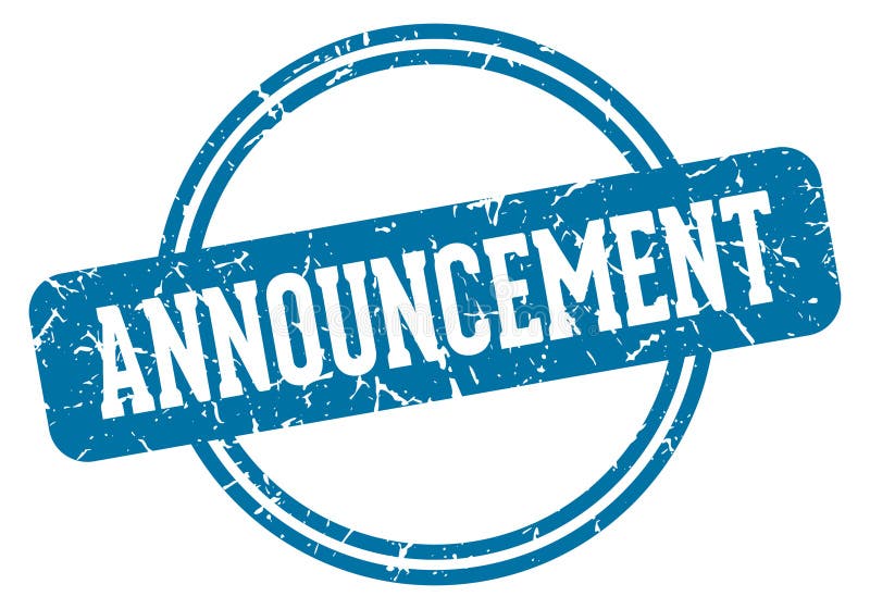 Announcement stamp stock vector. Illustration of white - 365328718