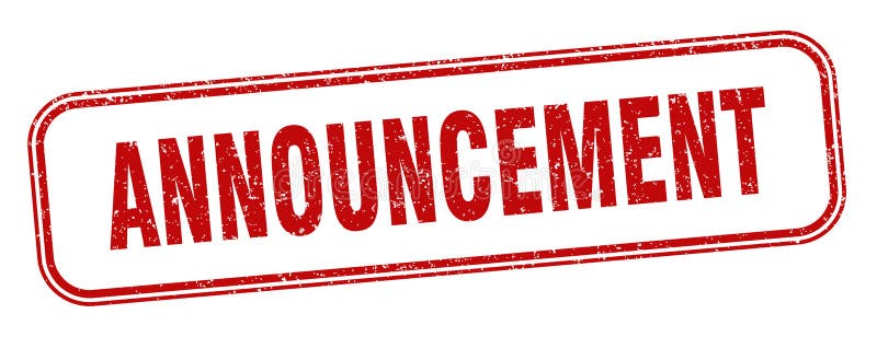 Announcement Stamp. Announcement Square Grunge Sign Stock Vector ...