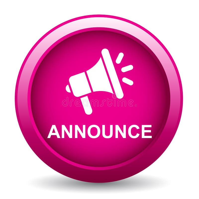 Announce web button stock illustration. Illustration of message - 122725443