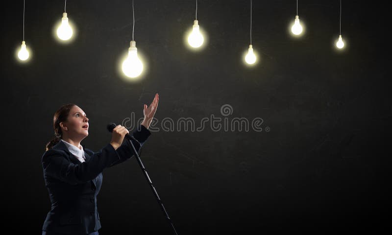 Announcing Her Impressive Speech Stock Photo - Image of public ...