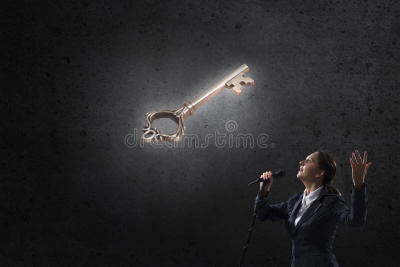Announcing Her Impressive Speech Stock Image - Image of executive ...