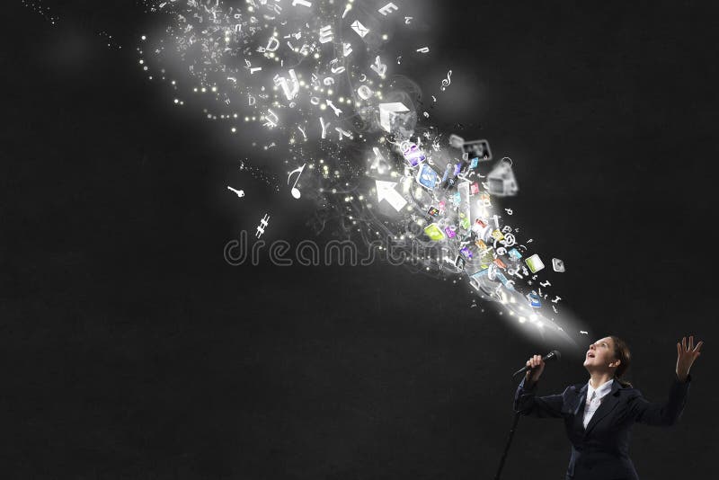 Announcing Her Impressive Speech Stock Photo - Image of inspiration ...