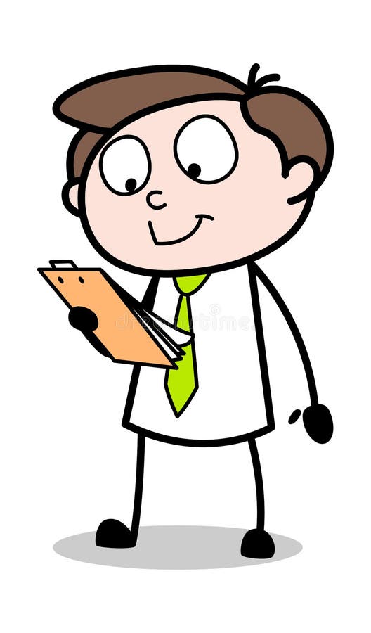 Announcing Instructions - Office Businessman Employee Cartoon Vector ...