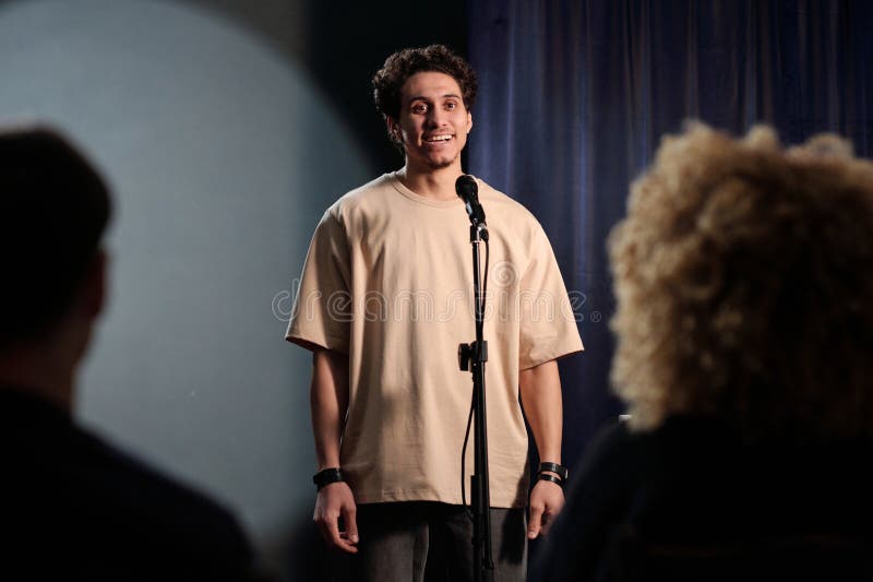 Announcing Next Participant of Show Stock Photo - Image of monologue ...