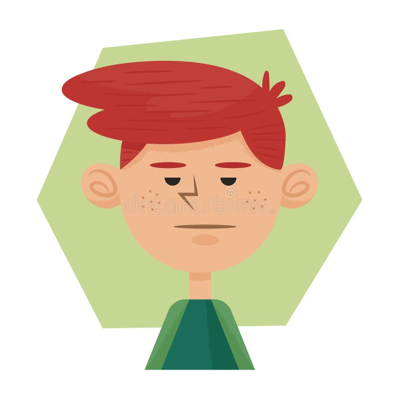 Annoyed Boy. Vector Illustration Decorative Design Stock Vector ...