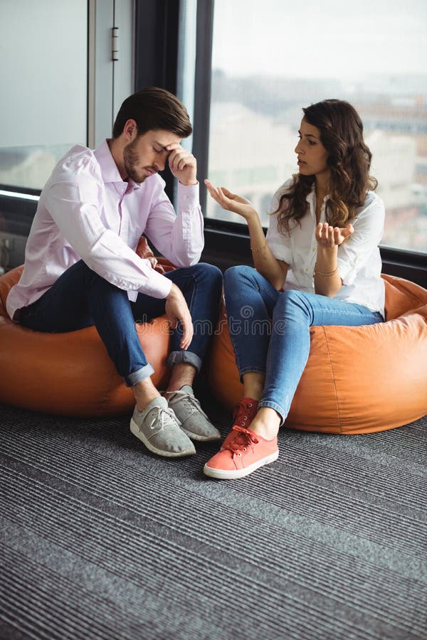 Annoyed Couple Interacting with Each Other Stock Photo - Image of ...