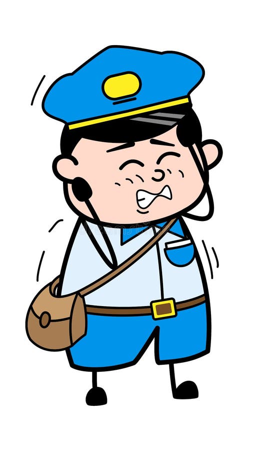 Annoyed Postal Worker Cartoon Stock Illustration - Illustration of ...