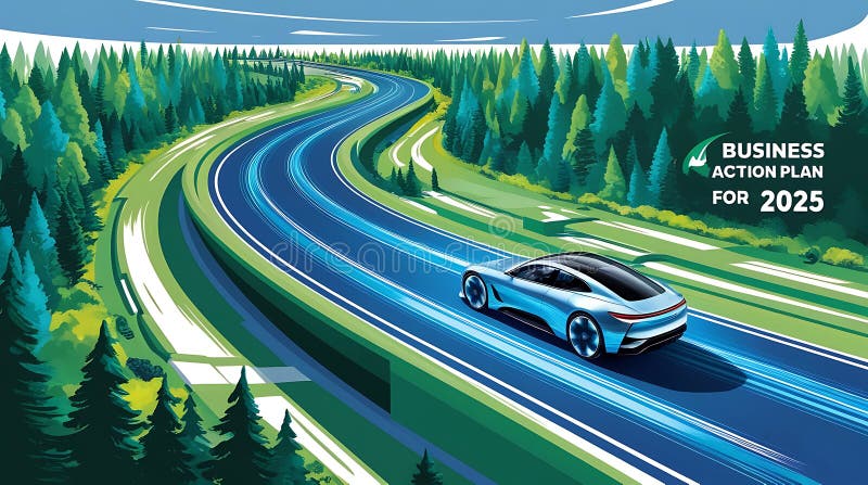 Annual Business Progression Plan into 2025 - Road To Success Stock ...