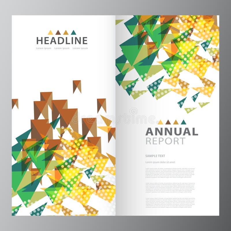 Annual Business Report Colorful Template Stock Vector - Illustration of ...