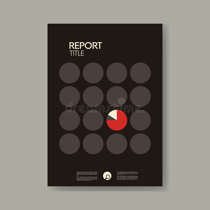 Annual Business Report Cover Template with Modern Material Design Style ...