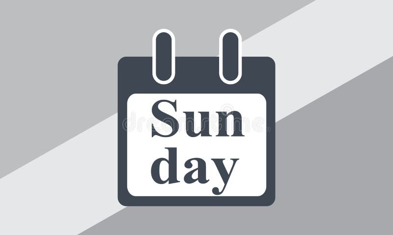 Sunday Event Date Vector Icon, Calendar Date Icon. Stock Vector ...