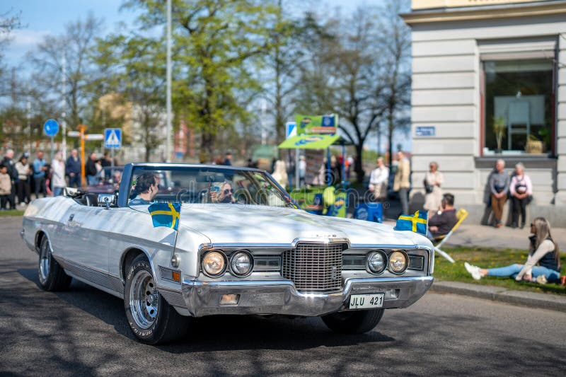 Annual Classic Car Parade on the First of May in Norrkoping, Sweden ...