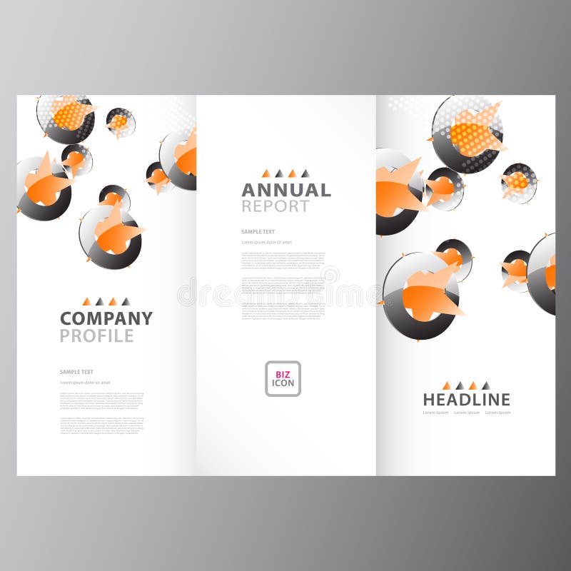 Annual Business Colorful Report Template Stock Vector - Illustration of ...