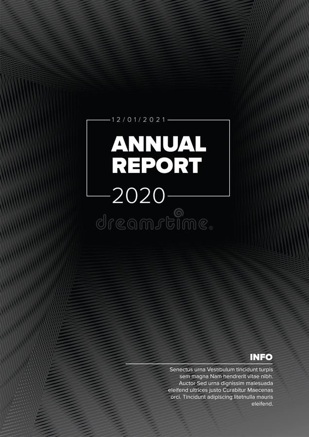 Annual Minimalistic Report Cover Template Stock Vector - Illustration ...