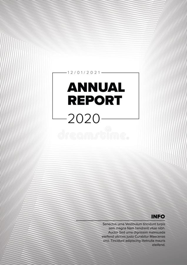 Annual Minimalistic Report Cover Template Stock Vector - Illustration ...
