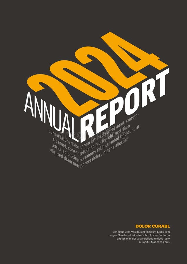 Annual Minimalistic Report Dark Cover Template Stock Vector ...