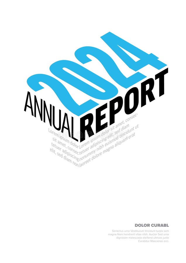 Annual Minimalistic Report Light Cover Template Stock Vector ...