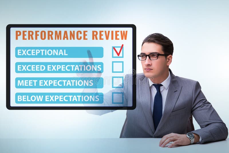 Annual Performance Review Concept with Businessman Stock Image - Image ...