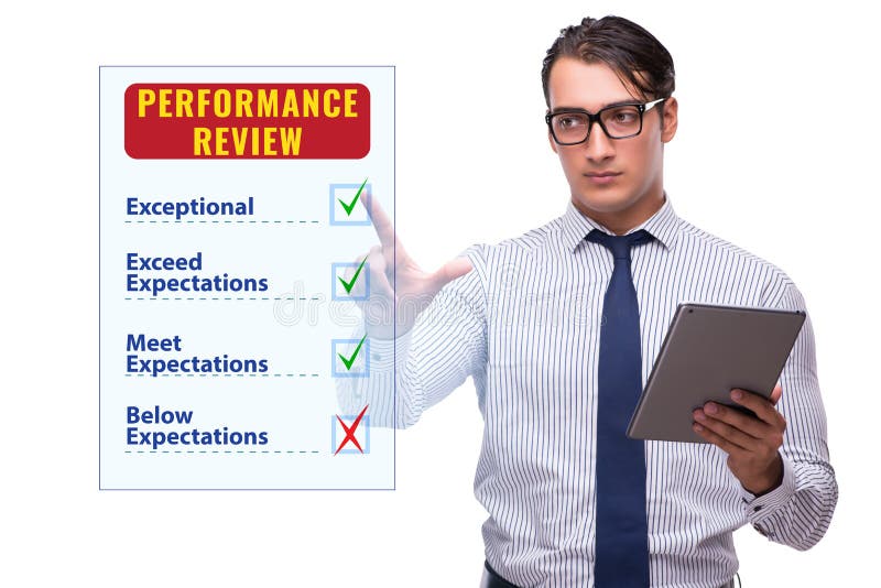 Annual Performance Review Concept with Businessman Stock Image - Image ...
