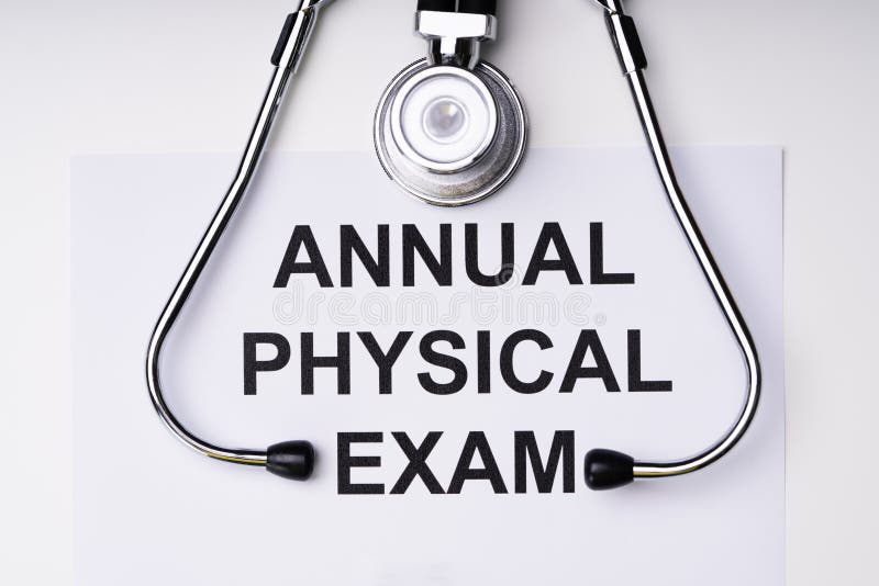 Annual Physical Exam Form stock image. Image of background - 210742113