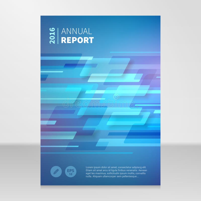 Annual Report Brochure Watercolor Background Template Stock Vector ...